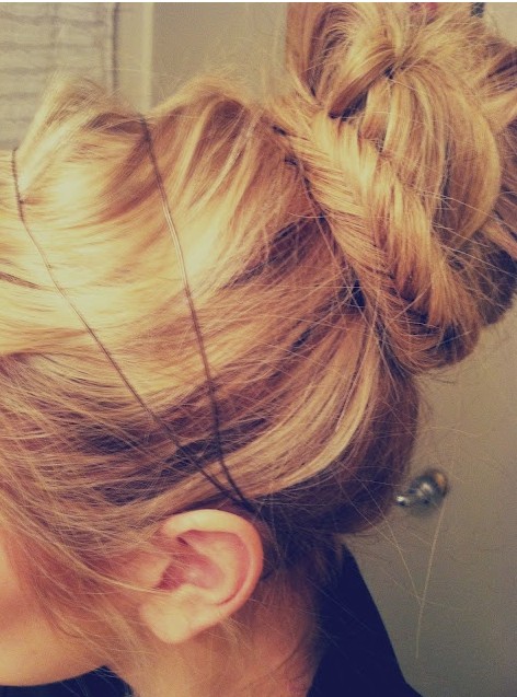 Fishtail Bun: Braid Updos - PoP Haircuts
