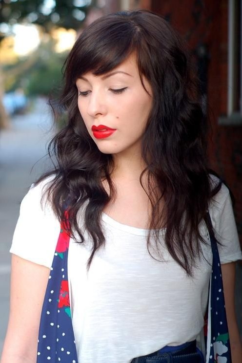 10 Long Hairstyles With Bangs Pop Haircuts