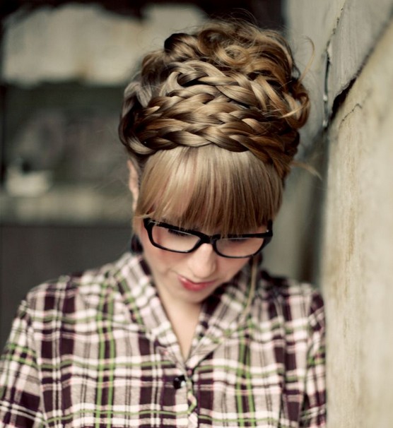 Braids Updo Hairstyle Tutorial - How To Style Maiden Braids - PoP Haircuts