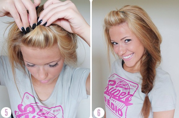 Side and Messy Fishtail Braid Tutorial: Beach Hairstyles - PoP Haircuts