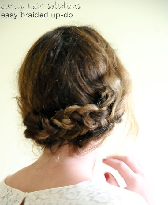 Simple Braided Updo Hairstyle Tutorial: Updos for Medium Hair - PoP ...