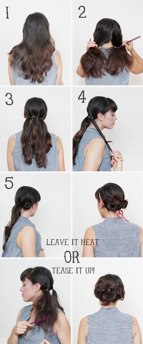Updo Hairstyles Tutorial: Messy Bun Updos - PoP Haircuts