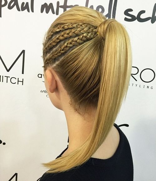 19 Pretty French Braid Ponytail Ideas - PoP Haircuts