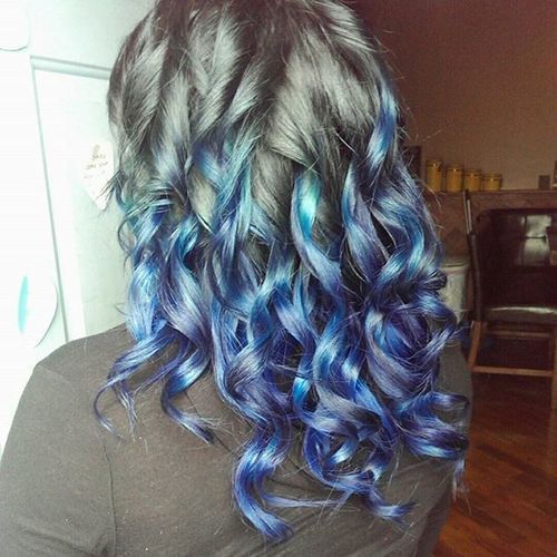 20 Captivating Blue Hair Color Designs: Ombre Hairstyles - PoP Haircuts