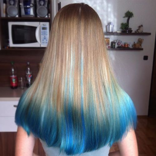 20 Captivating Blue Hair Color Designs: Ombre Hairstyles - PoP Haircuts