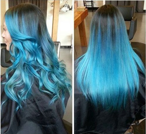 20 Captivating Blue Hair Color Designs: Ombre Hairstyles - PoP Haircuts