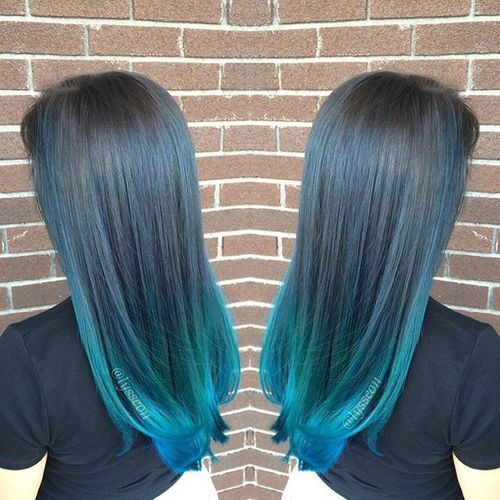 20 Captivating Blue Hair Color Designs: Ombre Hairstyles - PoP Haircuts