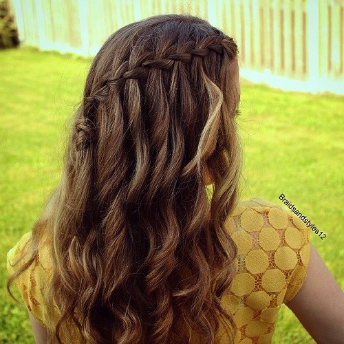 20 Gorgeous Waterfall Hairstyles: Cute Long Hair Styles - PoP Haircuts