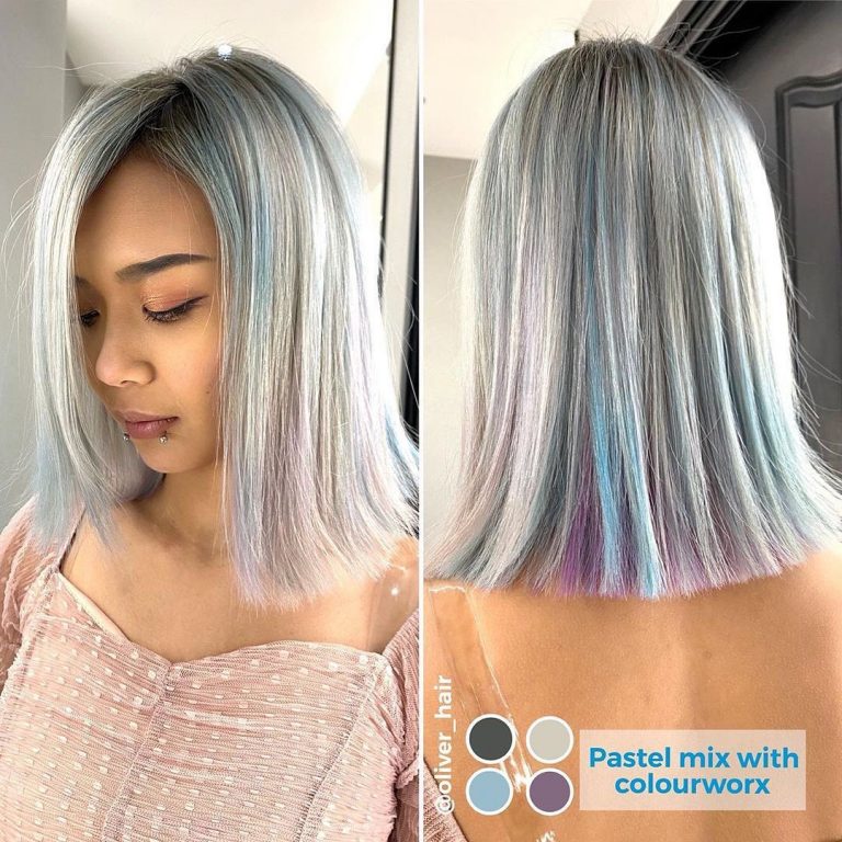 10 Lob Hairstyles & Haircuts with Radical Color Designs - PoP Haircuts