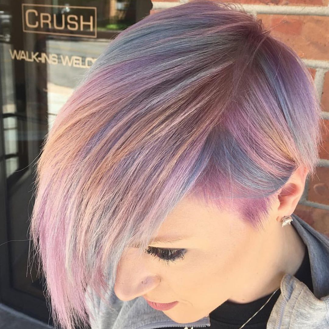 10 Hair Color Trends for Short Hair in Rainbow Designs - PoP Haircuts