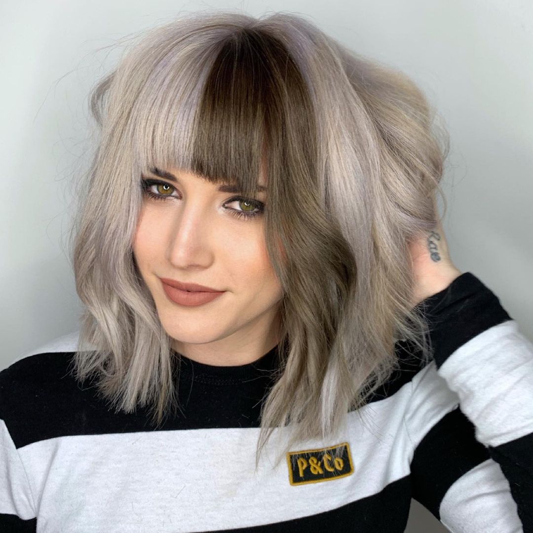 10 Lob Hairstyles for Thick Hair | Crazy Lob Hair Color Ideas - PoP ...