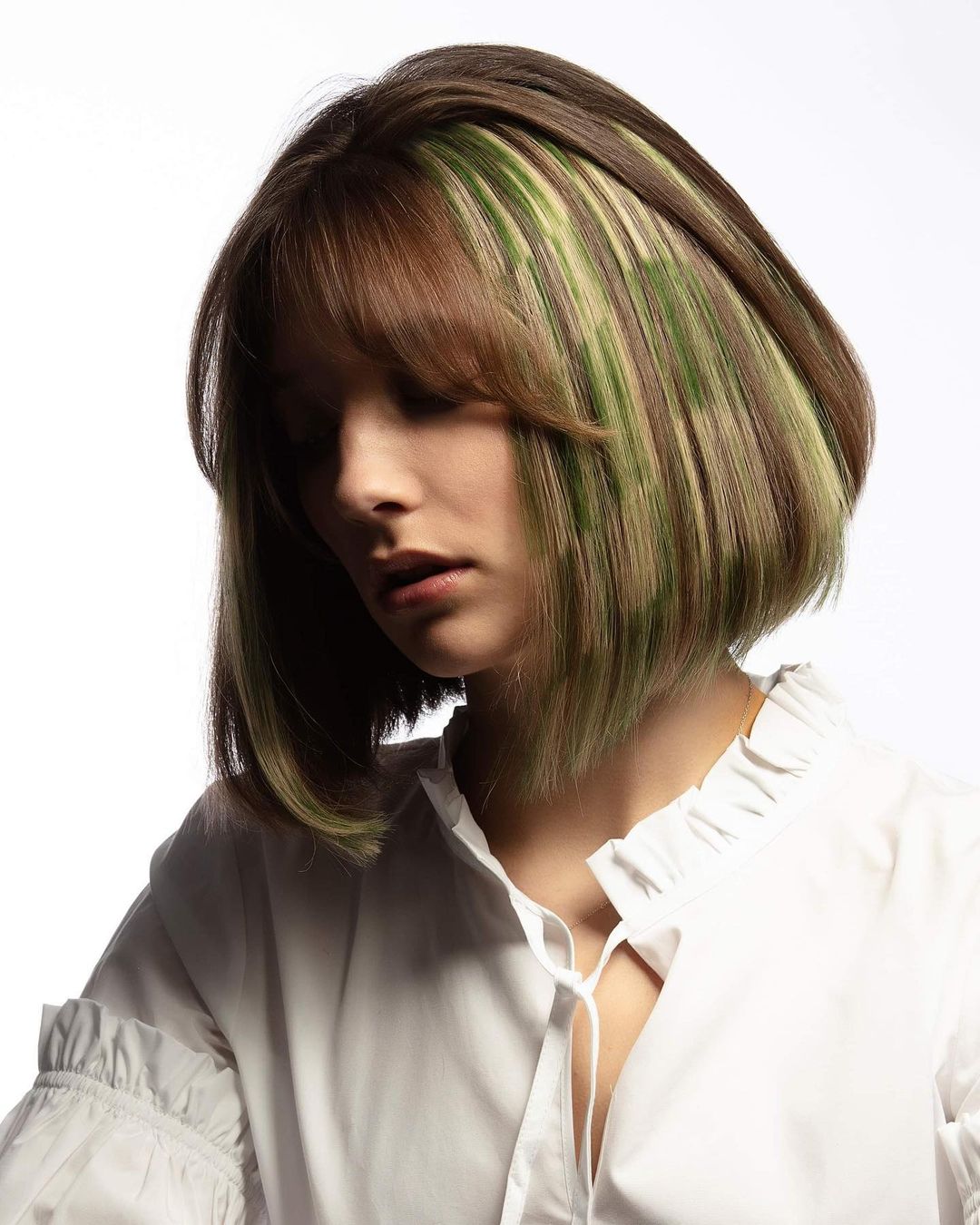 10 Short Bob Hairstyles with Cool Colors and New Patterns - PoP Haircuts